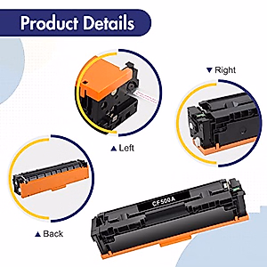 INFITONER 202A 202X Toner Cartridge 4 Pack Compatible Replacement for HP 202A CF500A 202X CF500X Color Pro MFP M281fdw M281cdw M254dw M254nw M281fdn M254 M28 Printer Ink (Black Cyan Magenta Yellow)