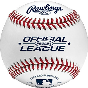 Rawlings | FLAT SEAM Official League Baseballs | FSOLB1 | Youth/14U | Recreational Use Practice | 12 Count