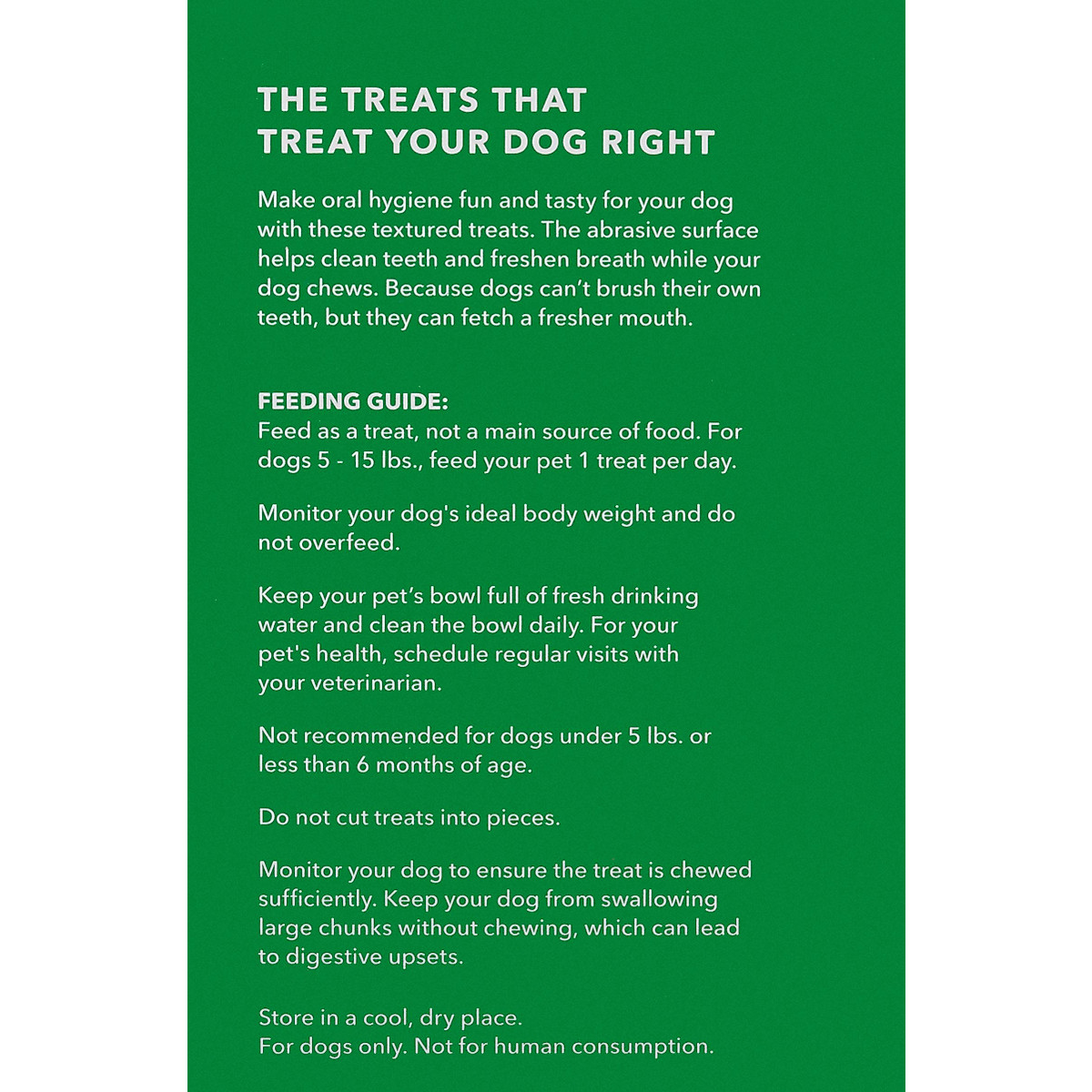 Amazon Brand - Wag Dental Dog Treats to Help Clean Teeth & Freshen Breath - Tiny, Unflavored, 2.25 pounds, 130 Count (Pack of 2)