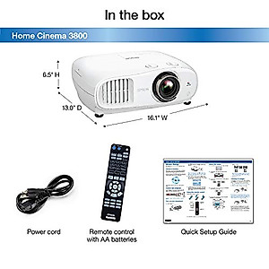 Epson Home Cinema 3800 4K PRO-UHD 3-Chip Projector with HDR