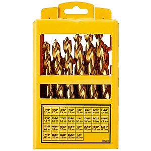 DEWALT Titanium Nitride Coated Drill Bit Set with Pilot Point, 29-Piece (DW1369)