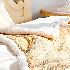 Baby Blanket for Boys or Girls Knit Fleece Fluffy Toddler Blanket for Baby, Soft Warm Cozy Plush Warm Blanket for Spring, Infant or Newborn Receiving Blanket for Baby Bed (30x40inch, Yellow)