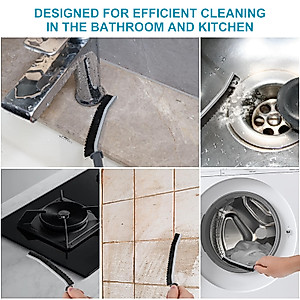 Koxuky 3 Pcs Hard Bristle Crevice Cleaning Brush, Gap Cleaning Brush, Grout Cleaner Brush, Toilet Brush, Small Scrub Brush for Shower, Gap Cleaning Tools for Household Use, Bathroom, Kitchen