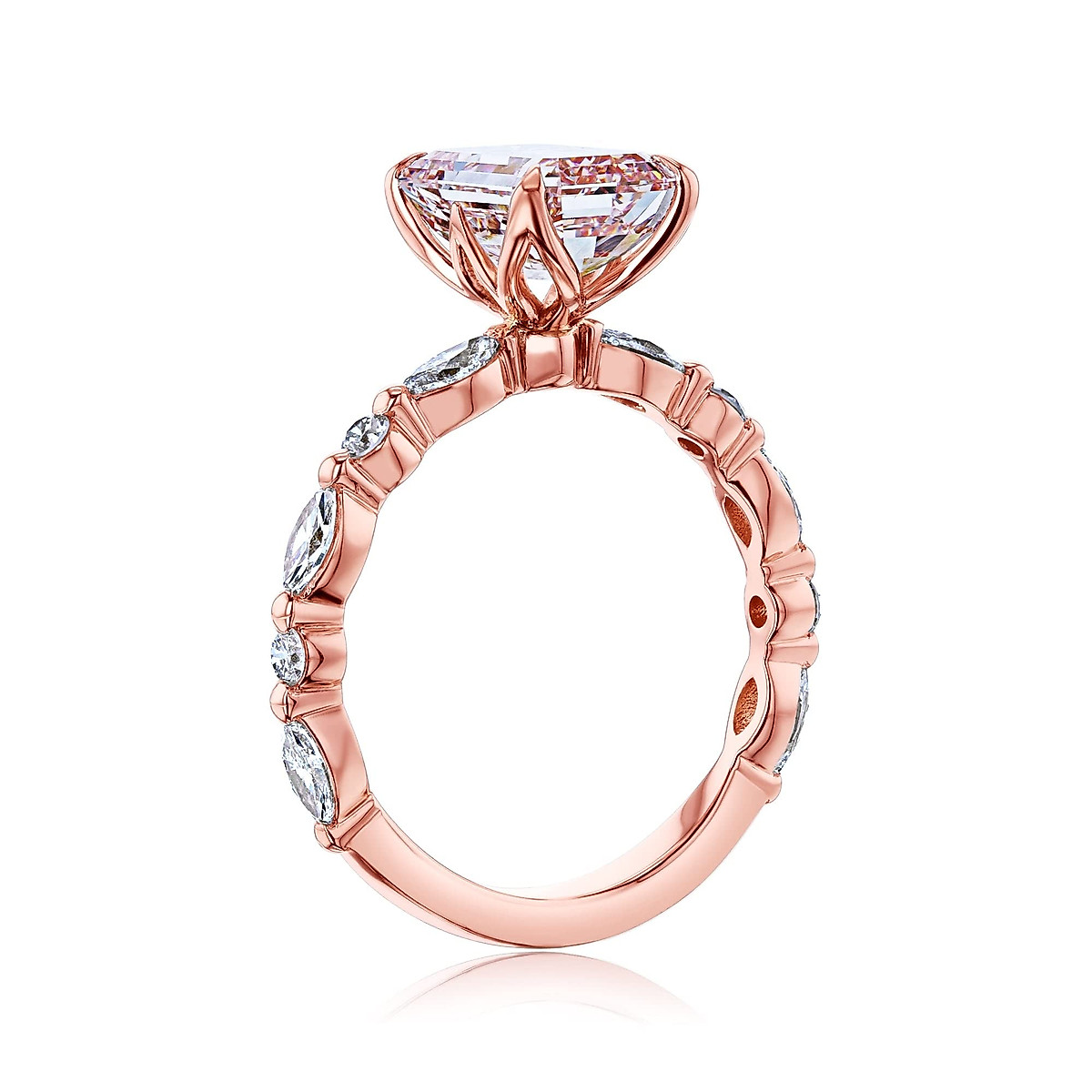 Kobelli 3.64ct.tw Pink Diamond Bubble Ring (IGI Certified) - 8.0