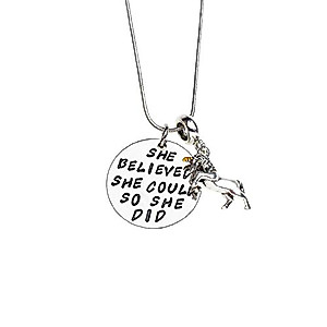 DRESHOW BQUBO 5 Pack Unicorn Gifts for Girls Drawstring Backpack/Makeup Bag/Necklace/Coin Purse Unicorn Set