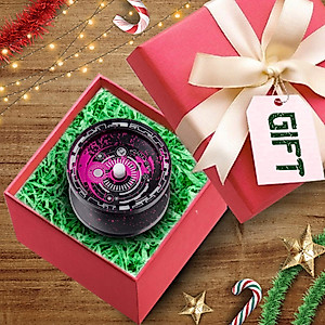 Yoyo T7 Responsive Yoyo for Kids, Aluminum Metal Beginner Yoyos with Narrow C Yoyo Bearing and Extra 5 Yoyo Strings + Yoyo Bag+ Yoyo Glove (Black&Pink Color)