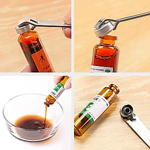 NentMent 5 Pack Bottle Opener Phial Cap Remover Oral Liquid Vial Keychain Medical Clinic Vial Openers Vials Decapper Film Canister Opener Soad Beer Canned Beverages Opener Bartender Kitchen Tool