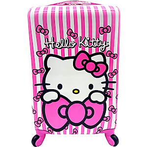 Fast Forward Kids Licensed Hard-Side 20” Spinner Luggage Lightweight Carry-On Suitcase (Hello Kitty) Carry-On 20 Inch
