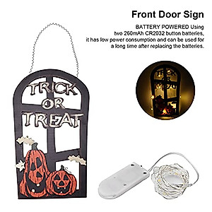 Halloween Welcome Sign, Halloween Decorations, Home Decor Accessories, LED Halloween Sign, Pumpkin Skull Tombstone Shaped Battery Powered Welcome Sign for Home Office Party