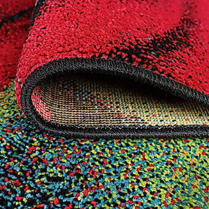 Universal Rugs, Foyer, Susan Modern 5x7 Area Living Room, Dining or Bedroom Rug, Indoor Entry Entryway Carpet, Alfombras para Salas Modernas, 5 ft x 7 ft, Multi