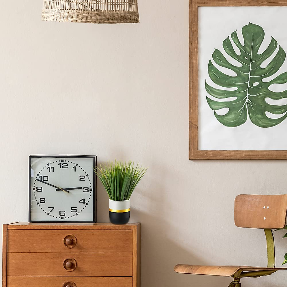 Artificial Plants Small Faux Plant Decor Fake Potted Plant Faux Plants in Pots Fake Grass Pot for Home Table Office Desk Room Bathroom House Indoor Decorative Gifts