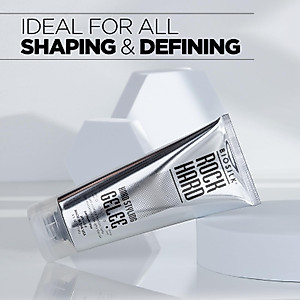 BioSilk Rock Hard Gel, Firm-Hold Hair Gel For Long-Lasting Styles, Sulfate, Paraben, & Cruelty-Free, 6 Oz