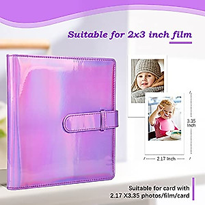 256 Pockets Polaroid Book Album for Fujifilm Instax Mini 12 11 9 8 7+ 40 evo LiPlay Instant Camera, Polaroid Snap PIC-300 Z2300 Instant Camera, Kodak 2X3 Film (Magic Purple)