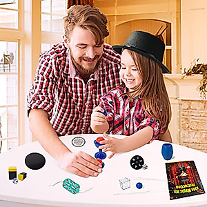 Heyzeibo Magic Kit for Kids - Magic Tricks Games Toy for Girls & Boys, Magician Pretend Play Dress Up Set with Magic Wand & More Magic Tricks, Instruction Manual, for Beginners Toddlers