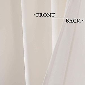 SPXTEX Cream White Velvet Curtains 63 inches Long Sliding Door Curtains for Living Room Ivory Velvet Curtains Grommet Heavy Velvet Drapes Thermal Insulated Curtains for Bedroom Set of 1 Panel