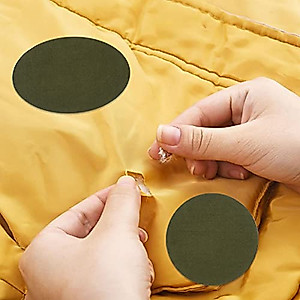Down Jacket Repair Patch Kit 48 PCS,Self-Adhesive Nylon Fabric Repair Patch Waterproof Patch for Coat Clothing Tent Bags(Green)