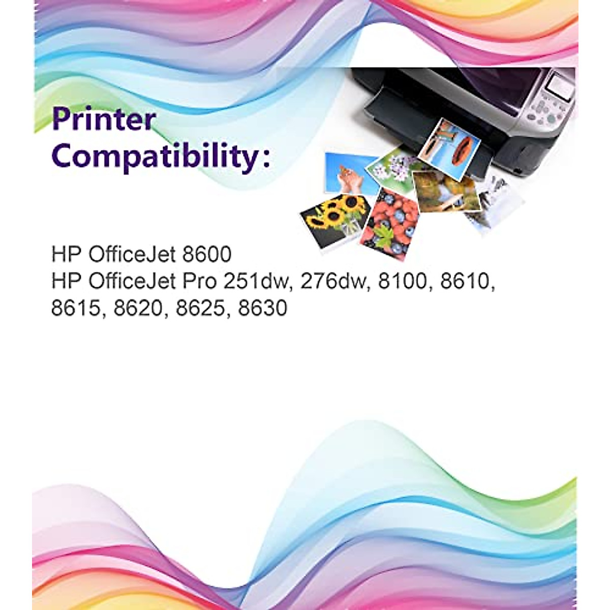 Ubinki 950 XL 951 XL Compatible Ink Cartridges Replacement for HP 950 951 XL Ink Cartridge Combo Pack to use with OfficeJet Pro 8600, 8610, 8615, 8620, 8625, 8100, 251DW, 276DW Printer, 4 Pack