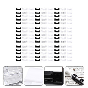 120pcs Fastener Wire Home Cable Fixation Cord Cable Organizer Cord Management Self-Adhesive Cable Clips Cord Organiser Self-Adhesive Cable Clamp Cable Clamps Small TPR Fixing Seat