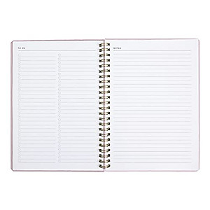 Letts Celebrate Weekly/Monthly Planner, 12 Months, January to December, 2024, Gold Twin-Wire Binding, A5 Size, 8.25" x 5.875", Multilingual, Rose (C082185-24)