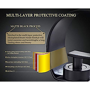 becola Matte Black Bathroom Faucet, Modern Single Hole Bathroom Faucet, Low Arc Brass Ceramic Valve Vanity Sink Faucet, Single Handle 1 Hole / 3 Holes Hot and Cold Water Mixer Tap - Matte Black