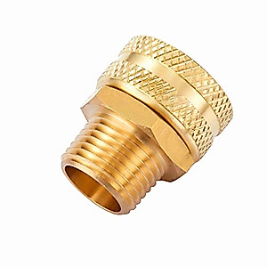 Litorange Lead-Free 2 PCS Swivel 3/4"GHT Female x 1/2"NPT Male Connector,GHT to NPT Garden Hose Adapter Brass Fitting,Garden Pipe Joint Extension Repair Fitting(Pack of 2)