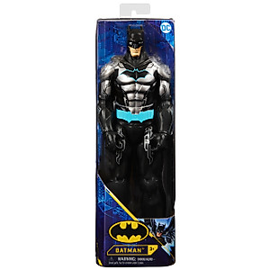 Batman 12-inch Bat-Tech Action Figure (Black/Blue Suit), Kids Toys for Boys Aged 3 and up