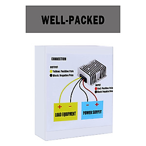 dkplnt 72W 3a 12V to 24V Boost Step Up Converter Voltage Regulator Waterproof for Golf Cart Club Car