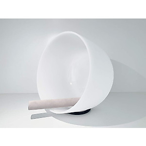 AMSUNBO Musical Instruments Crystal Singing Bowl Tuned to 432Hz F Note Heart Chakra 10 inch with Free Suede Striker and O ring