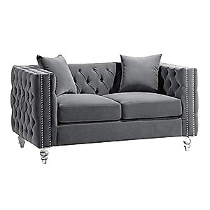 Lexicon Spencer Living Room Loveseat, Gray