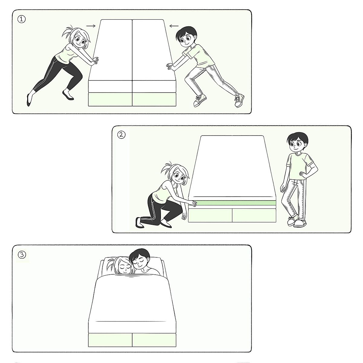 Insieme Strap for Twin Beds, 33 ft Long Twin to King Bed Converter/Mattress Joining Strap with Adjustable Metal Buckle. Use to Combine Split Twins or Twin XL to King and Hold Mattresses Together