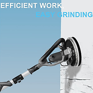 Drywall Sander, IMQUALI Electric Drywall Sander 1050W 8.5A Variable Speed 600-2600RPM Foldable Wall Sander with Vacuum, LED Light, Extendable Handle, Dust Bag and Hose, 12 Sanding Discs, IMQ-919