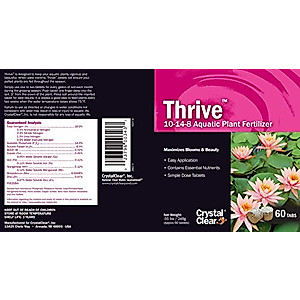 CrystalClear Thrive - 10-14-8 Aquatic Plant Fertilizer - 60 Tablets
