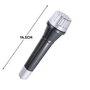 Nexxxi 16 Pack Plastic Microphones Bulk, Toy Microphone Set Birthday Party Favors - Stage Prop for Girls and Boys, 5.5 Inches Tall