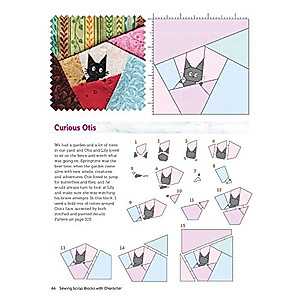 Sewing Scrap Blocks with Character (Landauer) 60 Fresh, Modern Patchwork Patterns for Quilters, including a Baby Dragon, a Unicorn, Cats, Snowmen, Santa, Dracula, Witches, and More; Full-Size Patterns