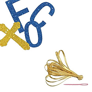 Royal Blue Glitter First Communion Banner - God Bless Banner - Kid's First Communion Party Decorations