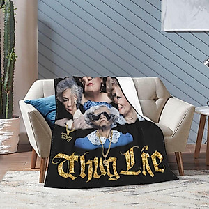 PSORILAX The Golden Movie Girls Flannel Fleece Plush Throw Blanket, Blanket for Couch Bed and Sofa 50"x40"