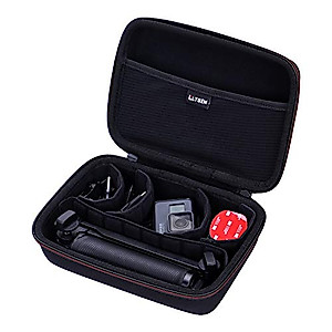LTGEM Hard Carrying Case for GoPro HERO 11 / 10 / 9 / 8 / 7 / 6 / 5 / Hero (2018) or GoPro MAX Waterproof Digital Action Camera, with 4 Moveable Dividers