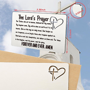 YODOCAMP Christian Religious Wallet Insert Card Gifts for Men Women, Religious Bible Verses Metal Wallet Card Gift for Him and Her, Christmas Birthday Card Gifts for Christian New Believers