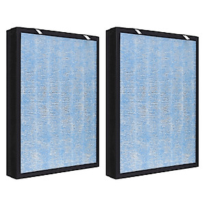 Hichoryer HSP002 Replacement Filter, Compatible with HATHASPACE® HSP002 Smart True HEPA Air Purifier 2.0, 2 Pack