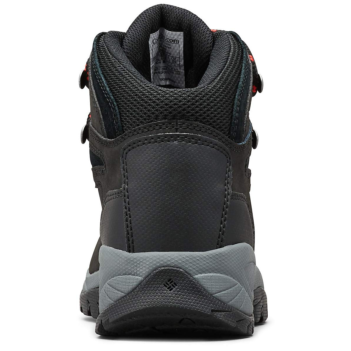 Columbia womens Newton Ridge Plus Waterproof Hiking Boot, Black/Poppy Red, 9 US