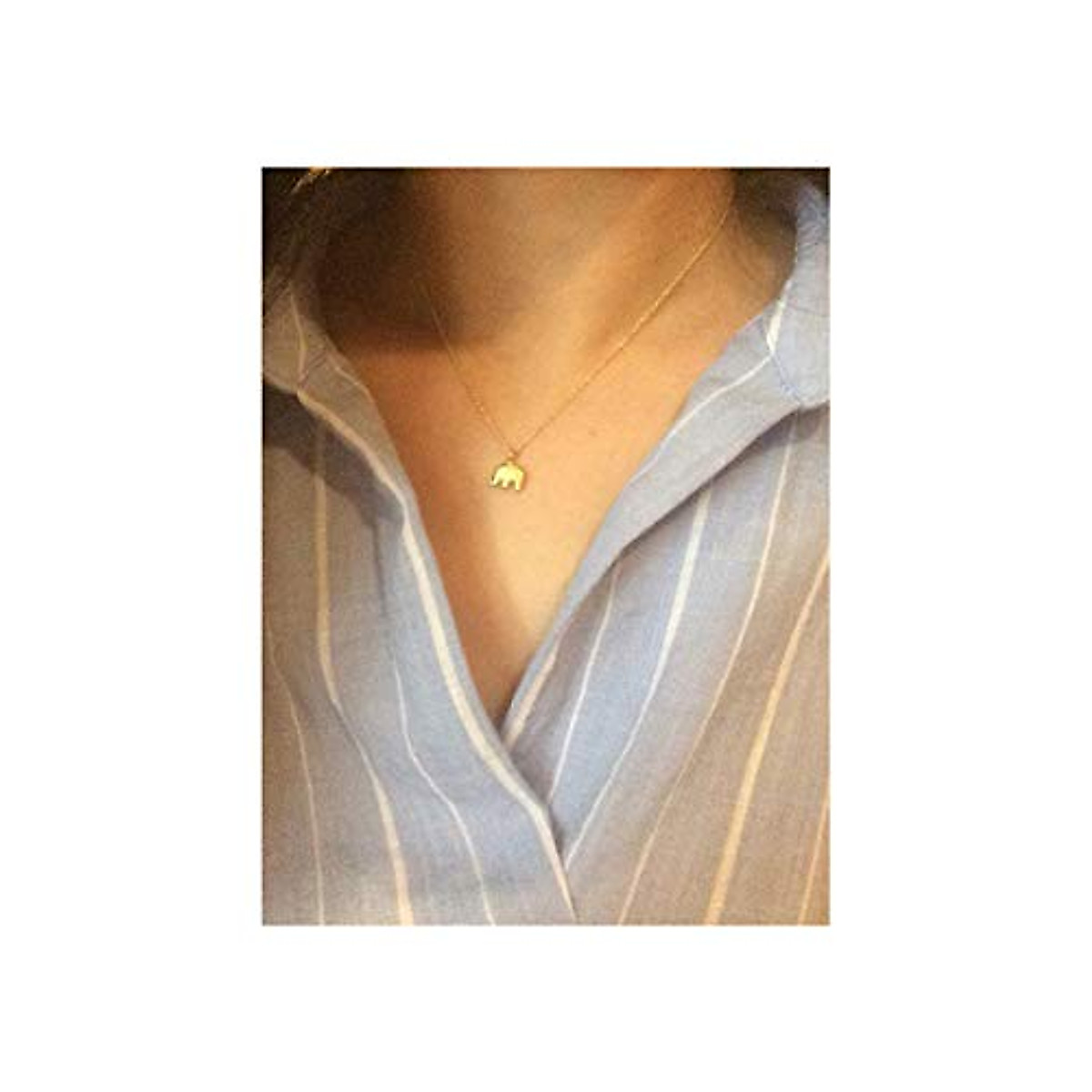 Hundred River Friendship Clover Necklace Unicorn Good Luck Elephant Necklace with Message Card Gift Card（2&3pack） (Elephant 2pack)