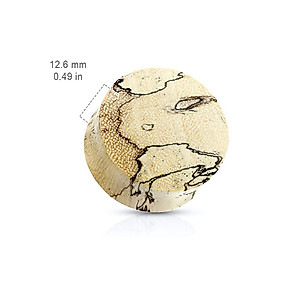 Covet Jewelry Spalted Tamarind Wood Saddle Plug (4GA (5mm))