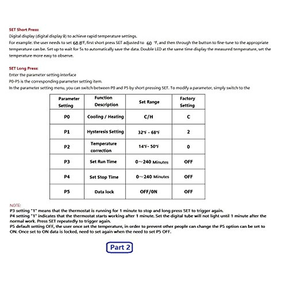 LM YN DC 12V Digital Thermostat Module -58℉ to 257℉ Fahrenheit Temp Display Temperature Controller Board with 20A Relay Waterproof Sensor Probe Dual LED Display Red Red