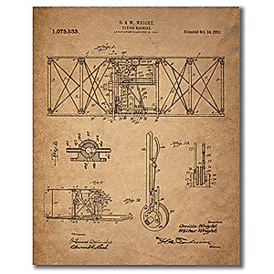 Wright Brothers Patent Prints (8x10 - Set of Four Prints)