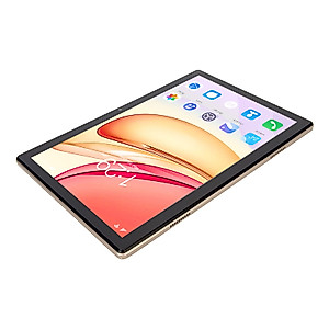 GLOGLOW Tablet, HD 10.1in Tablet 100‑240V 5.0 for School (Gold)