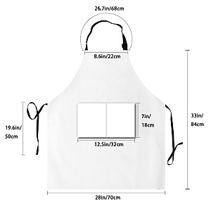 EEIVEUN Kitchen Apron Rooster Cockerel Chicken Farm Pattern Chef Bib Aprons for Women Men with Long Ties Waterdrop Oil Resistant Hostess Apron for Holidays Grill Cooking Baking BBQ