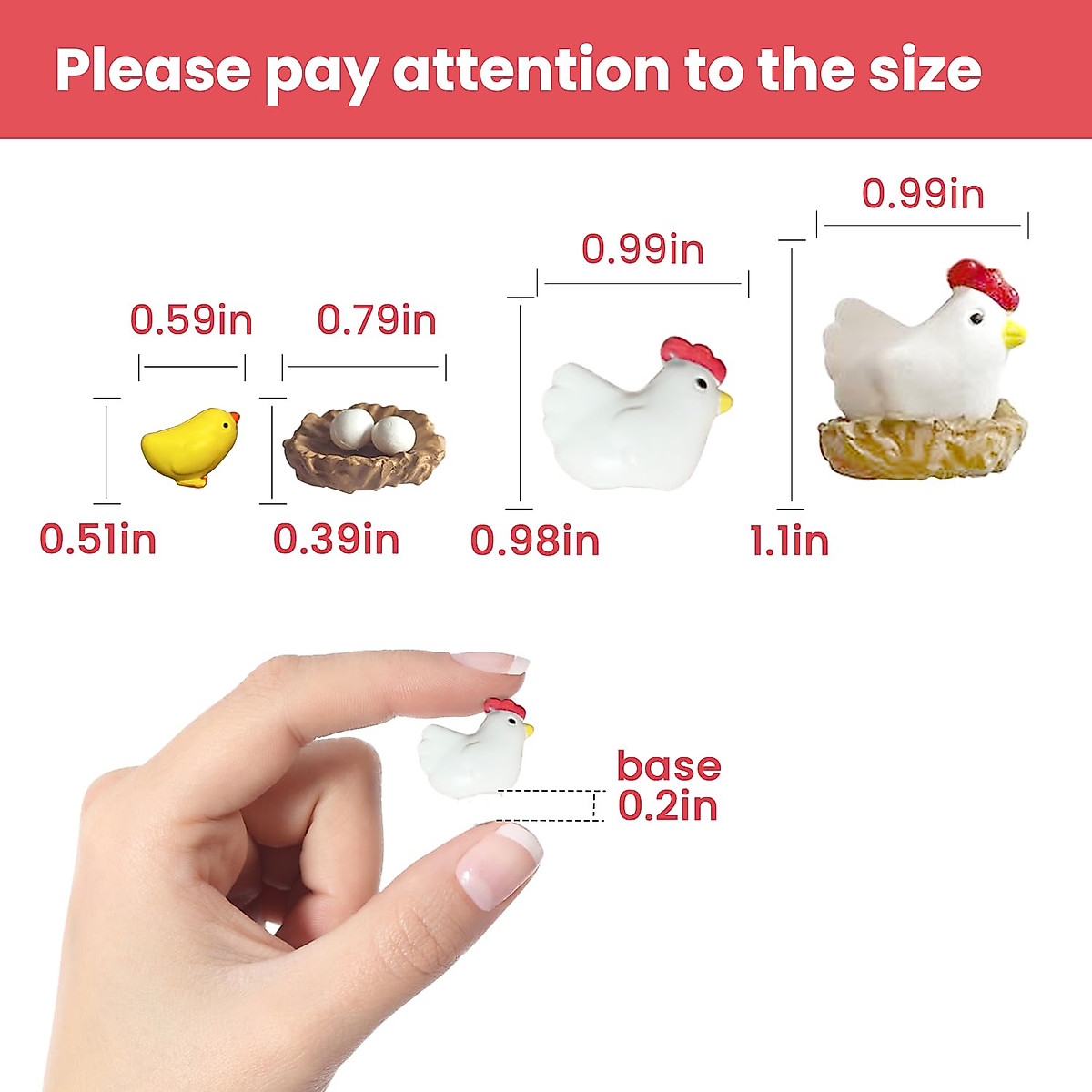 Chicken Shoe Charms Girls Decoration: Cute Chick Shoe Accessories for Clog Funny DIY Animal Shoes Matching for Party Birthday Gifts(10pcs)