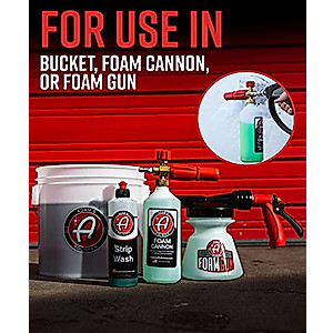 Adam's Polishes Strip Car Wash Soap, Sealant & Car Wax Remover Shampoo, Thick Suds For Car Cleaning, Foam Cannon, Foam Gun, Sponge, Mitt, Chamois, Safe For Paint Glass Wheel Tire Ceramic Coating
