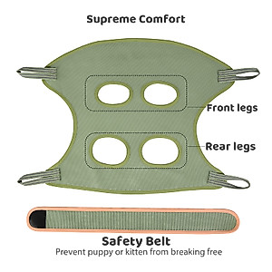 Guzekier Pet Dog Grooming Hammock Harness for Cats & Dogs, Dog Sling for Grooming, Dog Hammock Restraint Bag with Nail Clippers/Trimmer, Nail File, Pet Comb,Ear/Eye Care