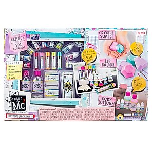 Project MC2 Ultimate Spa Studio Stem Science Cosmetic Kit by Horizon Group USA, Make Your Own Crystal Soaps,5 DIY Lip Balms & Fragrant Body Lotions, Choose between 6 Scents & More, Multicolored